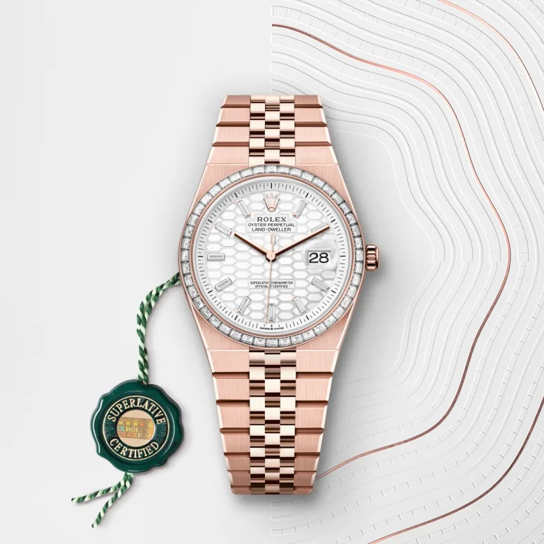 Rolex Land-Dweller Emas Everose, M127285TBR-0002